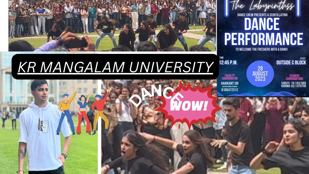KR Mangalam University Dance performance by Labyrinthss for Freshers - YouTube