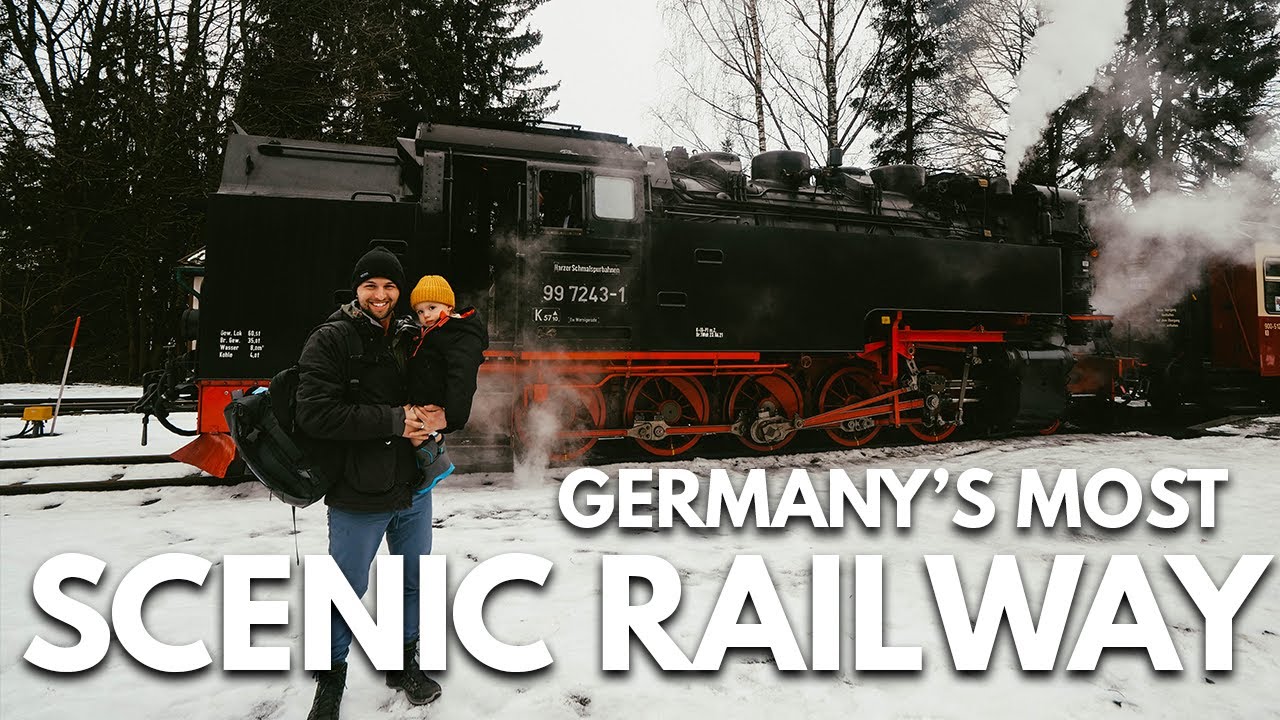 Scenic Steam Train Through Winter Wonderland (so cold our hair froze ...