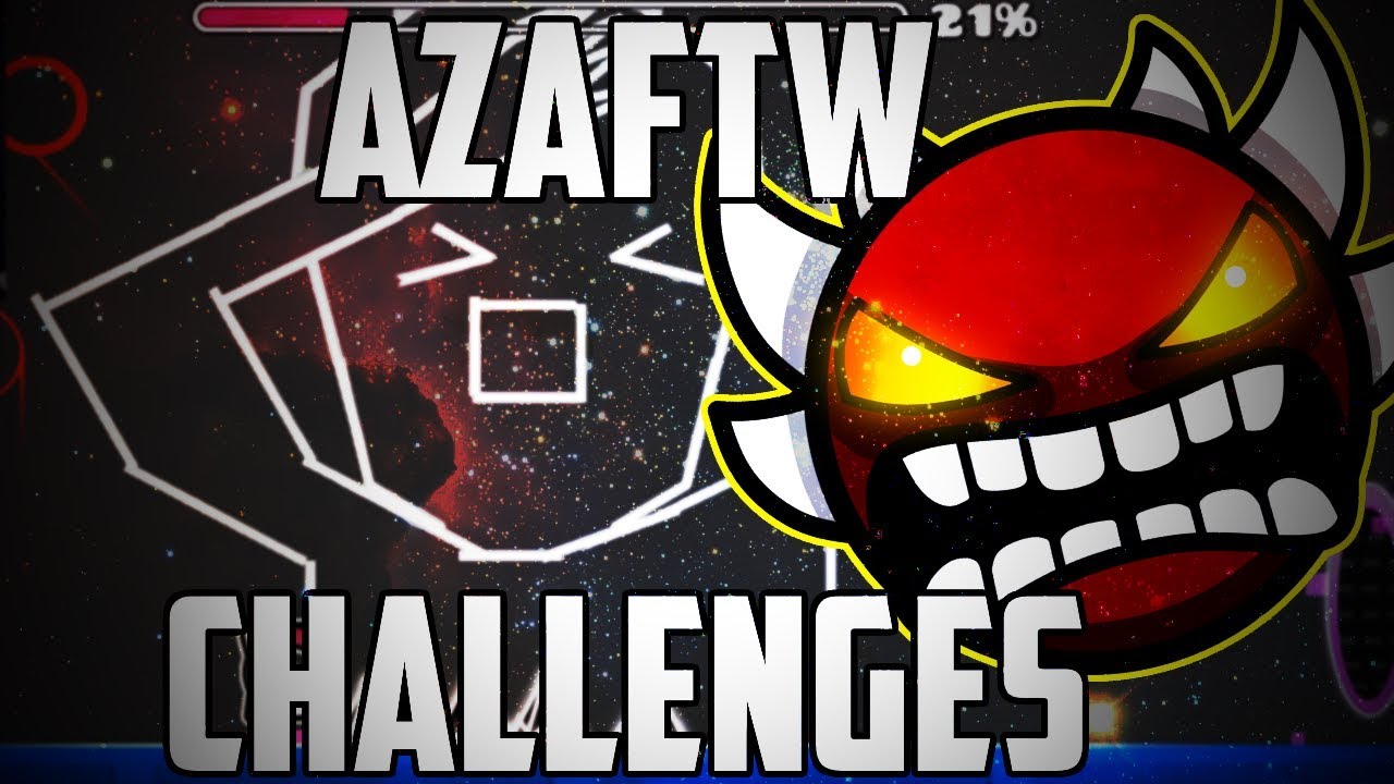 THIS CHALLENGE HAS A DAB! ~ Geometry Dash AzaFTW Challenges - YouTube