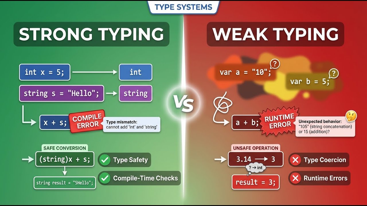 Strong Typing vs Weak Typing – Safety Versus Flexibility in Programming ...