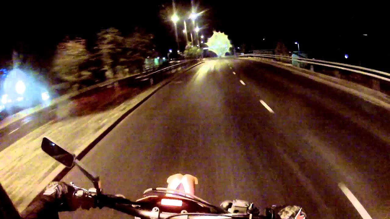 KTM 125 exc night driving - YouTube