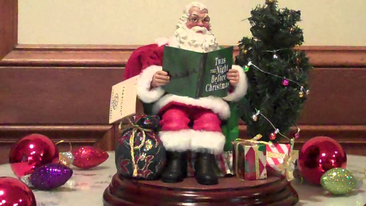 8" Kurt Adler Story Telling Santa with Sound - YouTube