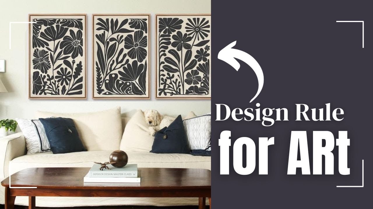 Secrets to Styling Size Art Above Your Sofa - YouTube