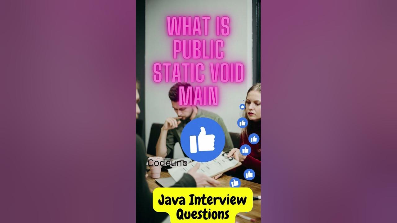 What is public static void main | Java interview question #shorts #javaprogramming - YouTube