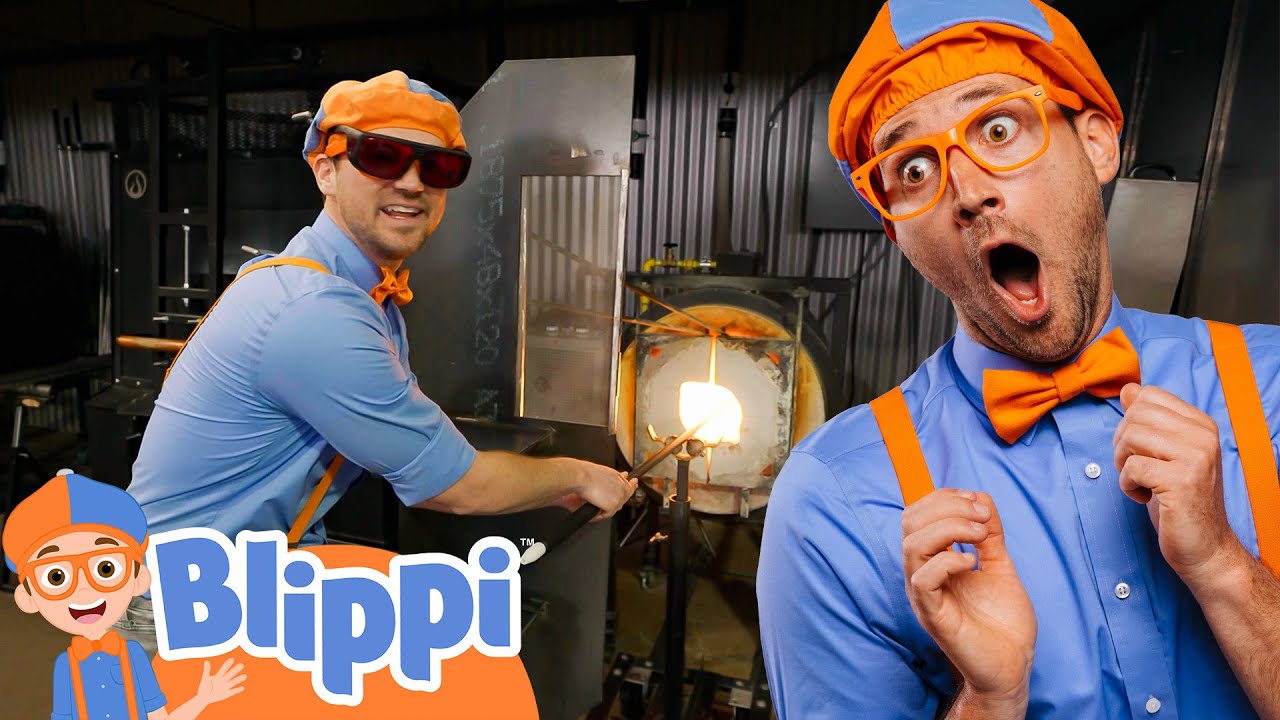 How Glass Art is Made: Kid-Friendly Workshop Adventure! | Blippi ...