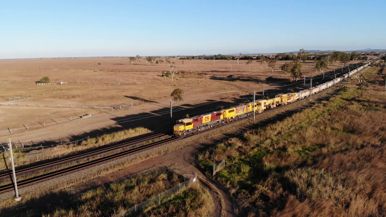 Heavy Ballast Train at Archer - YouTube