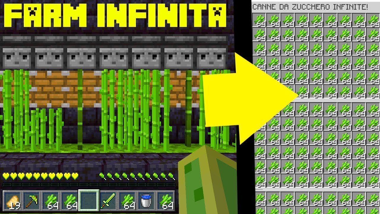 Minecraft ITA #5 la Farm Automatica di canne da zucchero - YouTube