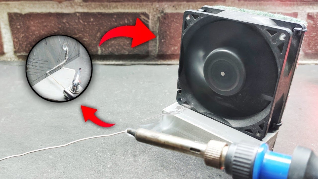 how to make smoke exhaust fan for soldering iron || Smoke sucker for ...