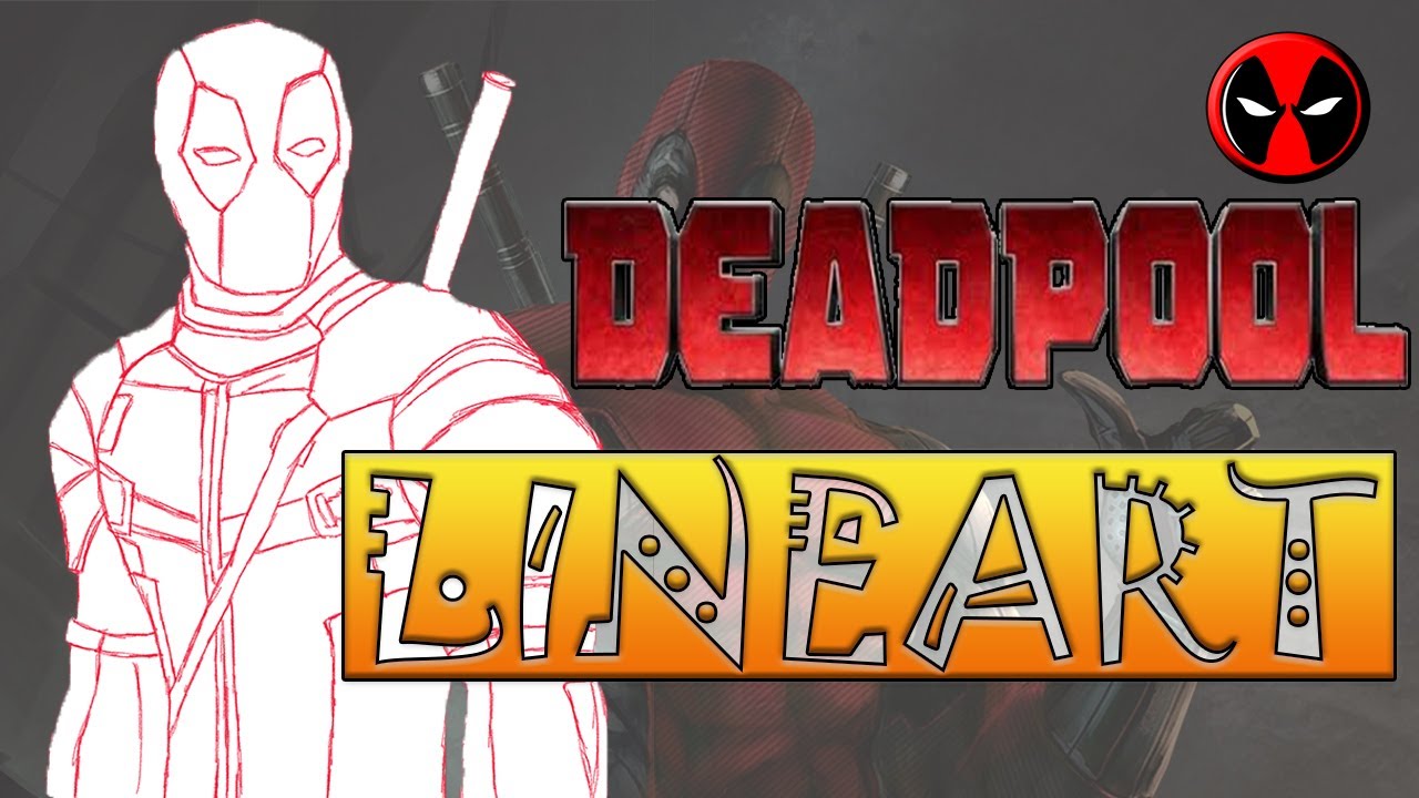 How to Draw Deadpool - Lineart - apra_art - YouTube