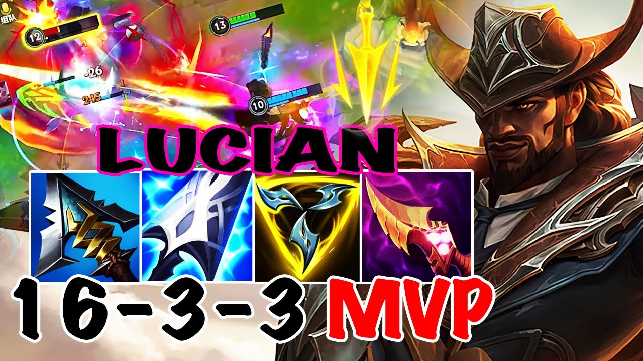 WILD RIFT LUCIAN ADC GAMEPLAY | 16 -3 -3 MVP | LUCIAN BUILD RUNES - YouTube
