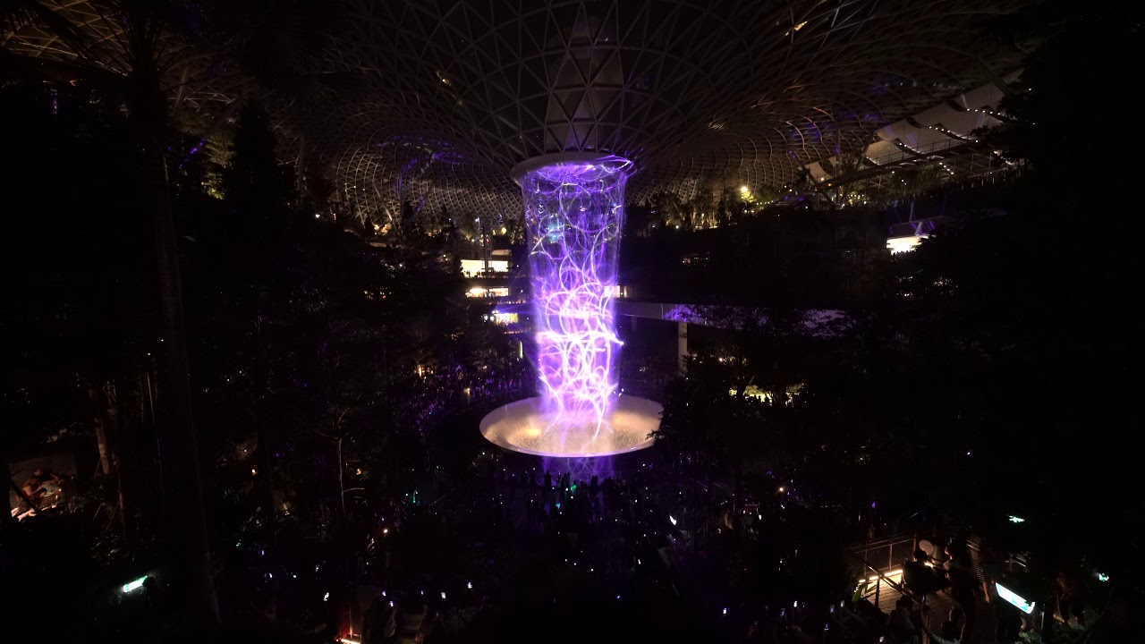 Jewel Changi Airport Light & Sound Show Arrival to Earth - YouTube
