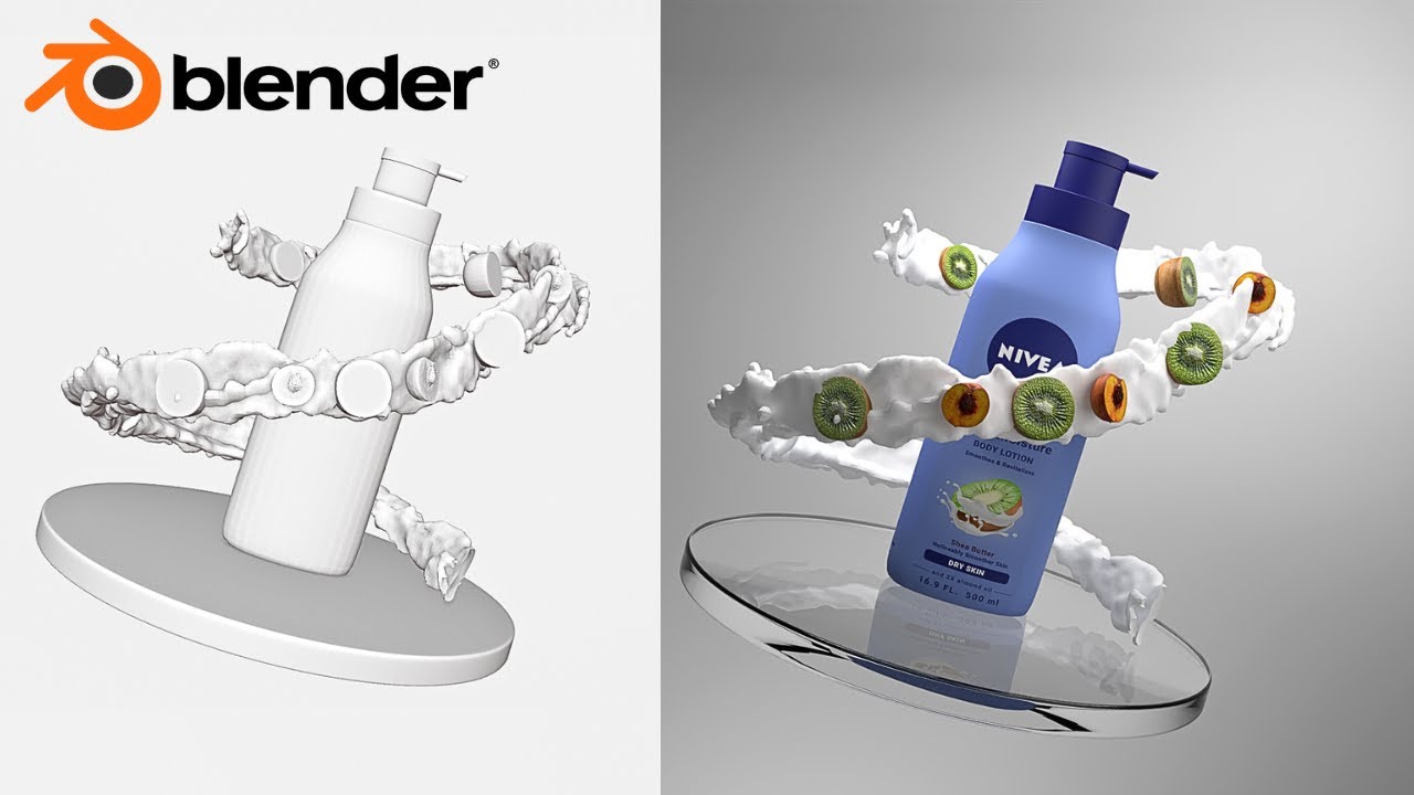Nivea Product Visualization Made Easy Blender 4.1 Tutorial - YouTube