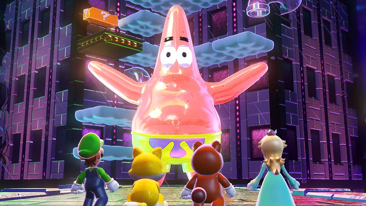 What Happens when Patrick Star is the Final Boss in Super Mario 3D ...