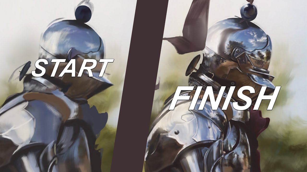 Painting a Realistic Knight | Time lapse - YouTube