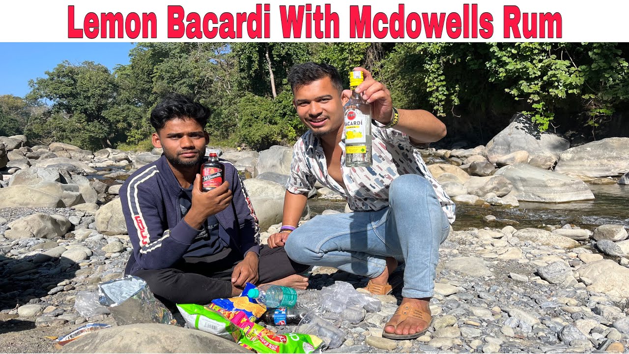 Lemon Bacardi Rum cocktail With Mcdowell’s Rum in Jungle - YouTube