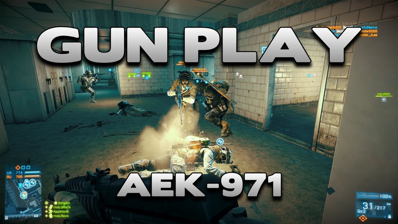 Battlefield 3 Gun Play : AEK-971 Continued - YouTube