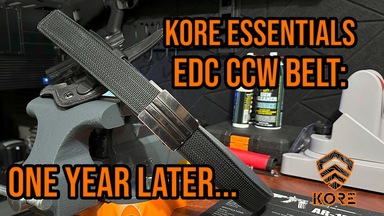 Kore Essentials EDC CCW Belt - One Year Later Still Awesome! - YouTube