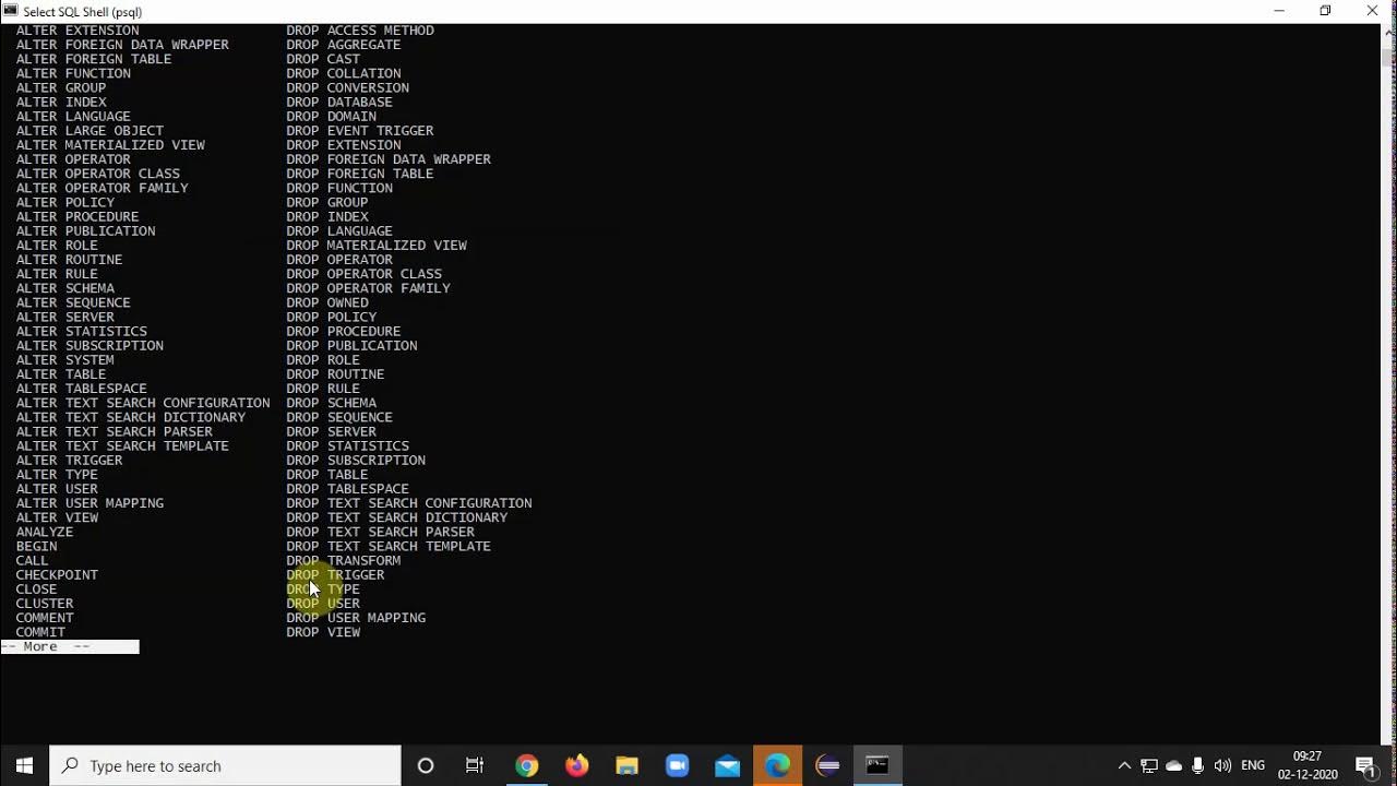 Introduction to PostgreSQL - using psql shell & notepad as editor - YouTube
