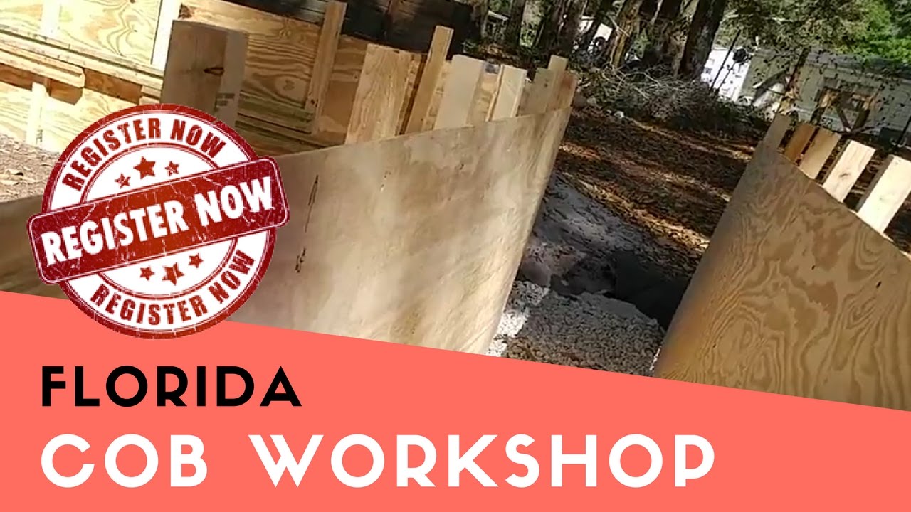 Florida Cob Workshop - Concrete Foundation Formwork - YouTube