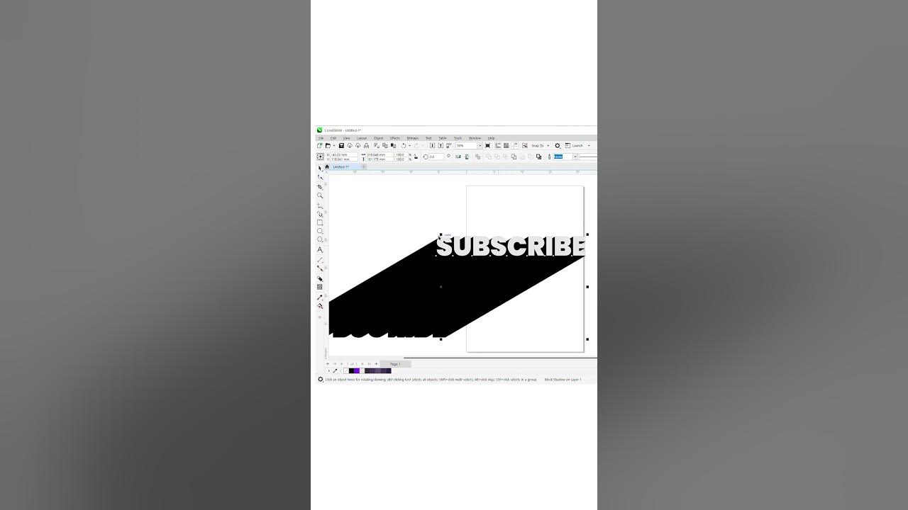 BLOCK SHADOW EFFECT | Corel Draw | Designing - YouTube