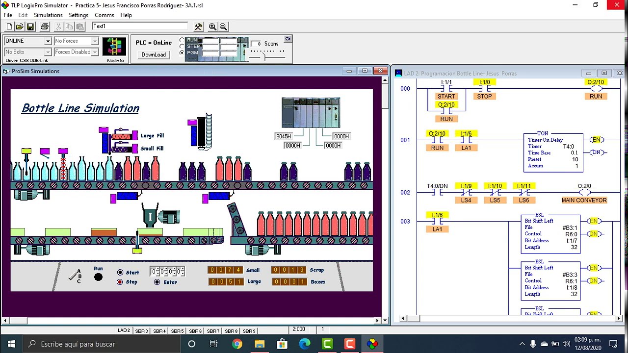Logixpro bottle line scrap conveyor - jolonerd