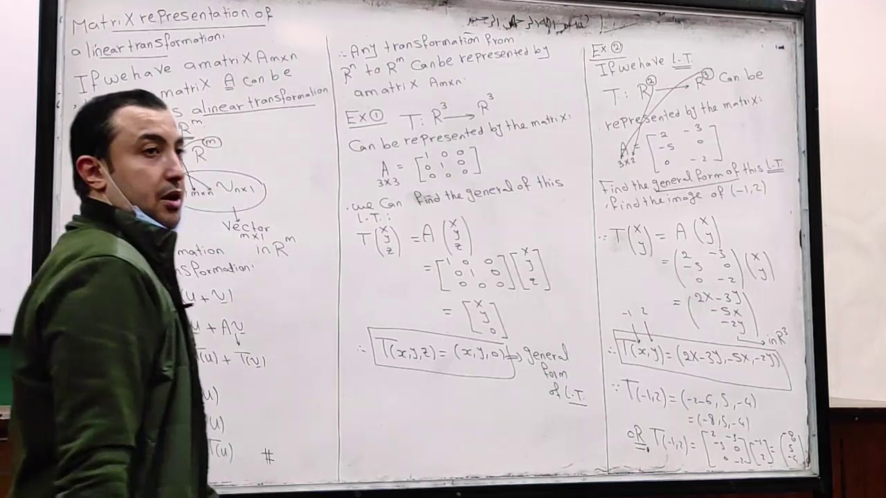 Algebra Lecture 7: Matrix Representation of Linear Transformation . Dr ...