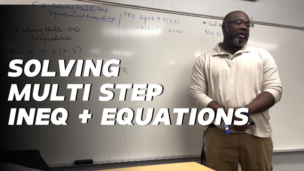How To Solve Multi Step Equations & Inequalities part 2 ( Null Set ...