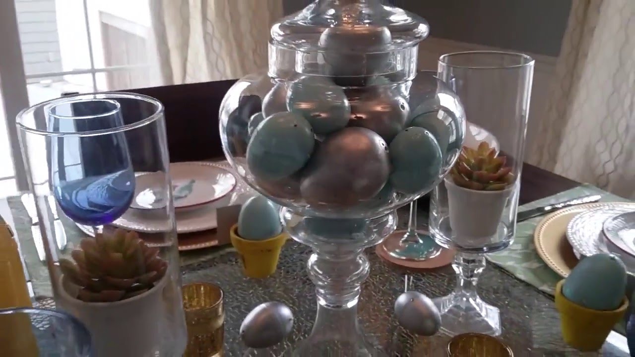 DOLLAR TREE SPRING/EASTER TABLESCAPE IDEAS 2016 - YouTube