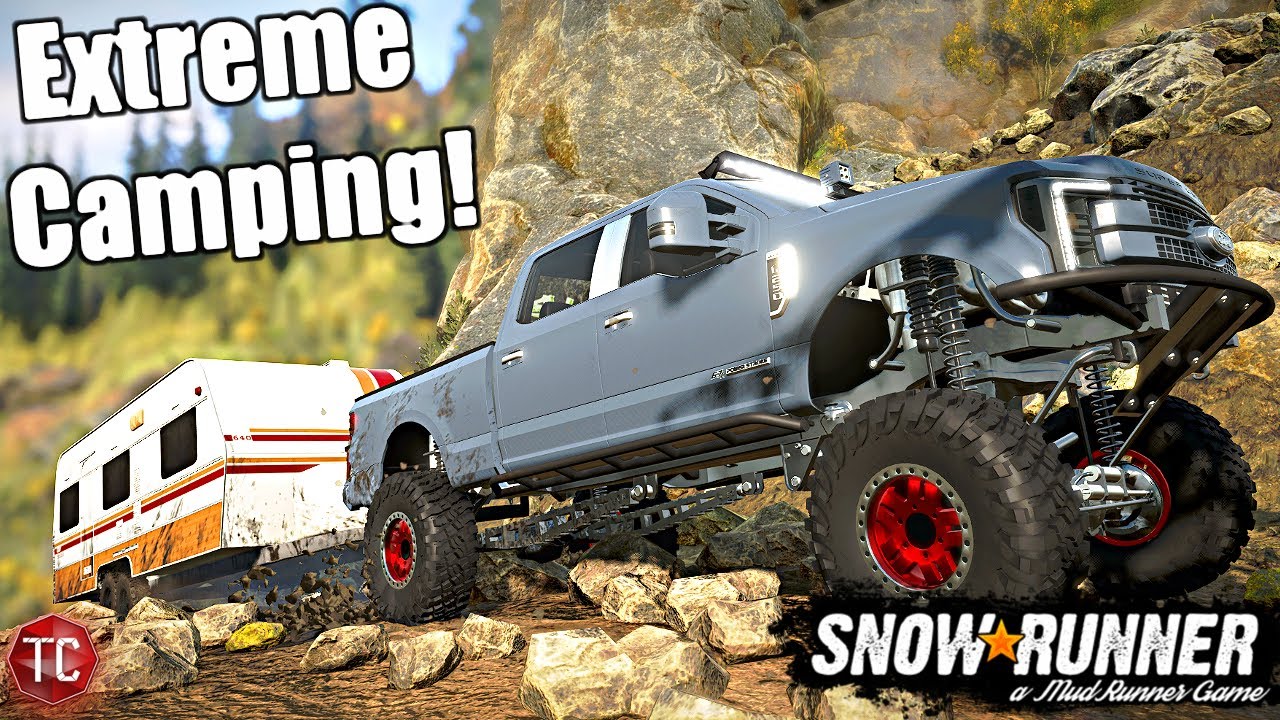 SnowRunner: EXTREME CAMPING! How Far Can We go before we FLIP!? - YouTube