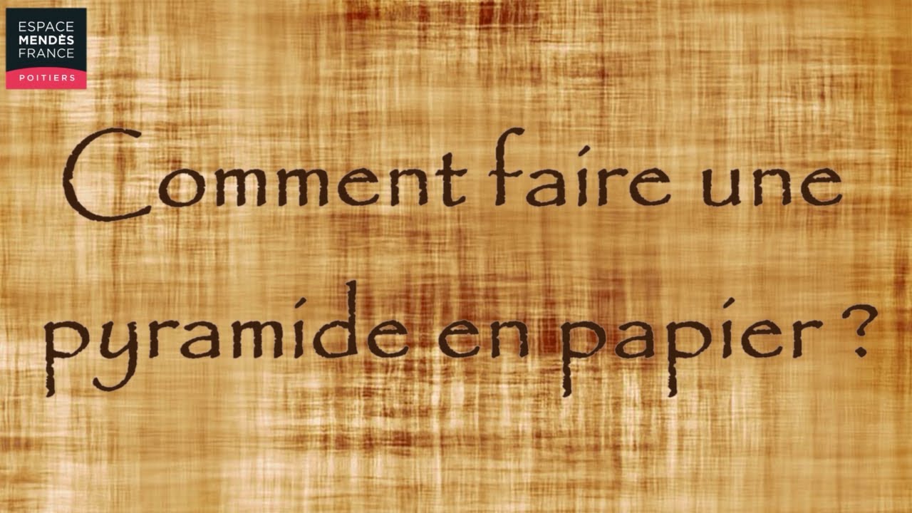 Comment faire une pyramide en papier ? - YouTube