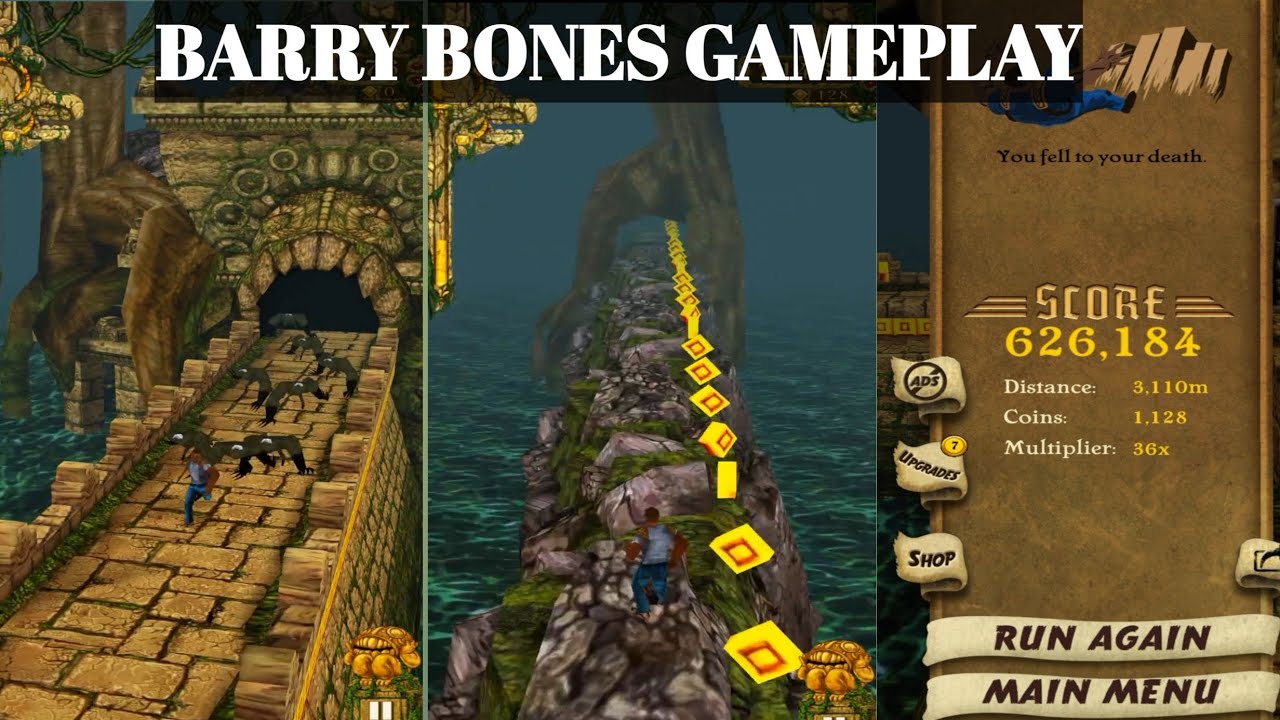 Barry Bones 626,184 Run Temple Run gameplay - YouTube