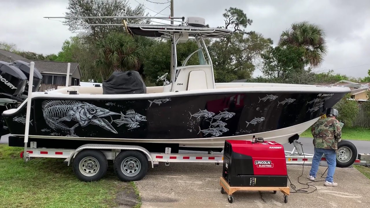 Mako boat trailer guide - YouTube