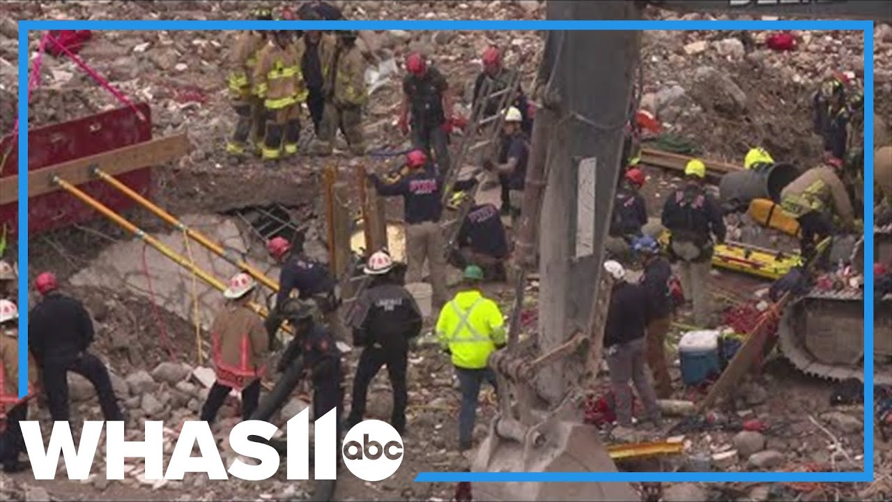 Louisville construction site rescue continues, worker under rubble ...