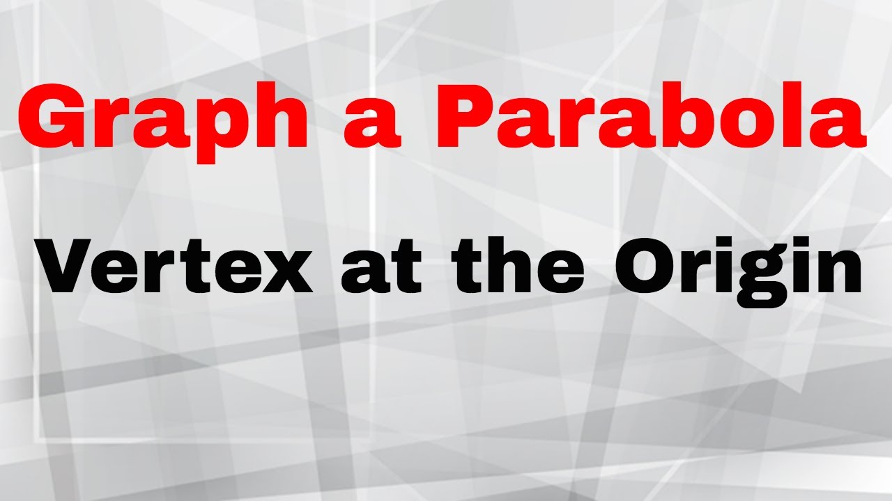 Graph a parabola with the vertex at the origin - YouTube