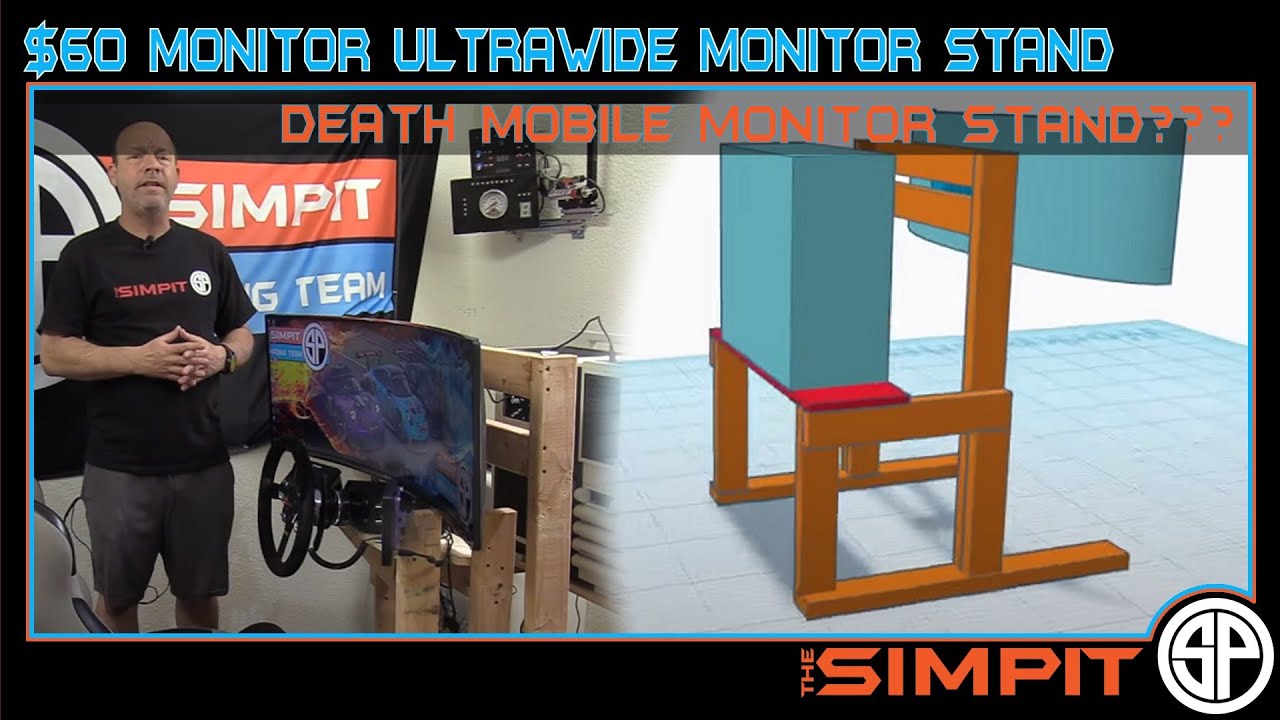 Simpit DIY ~ Single or Ultrawide Monitor stand on the Cheap - YouTube