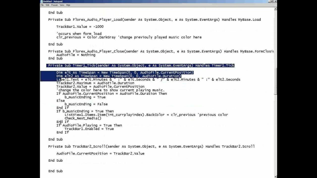 Audio Player in VB.Net and DirectX part 2/2 - YouTube