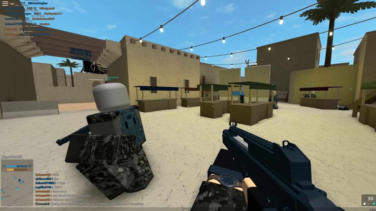 ROBLOX "Phantom Forces": Man Wins Game By Letting People Spawn On Him - YouTube