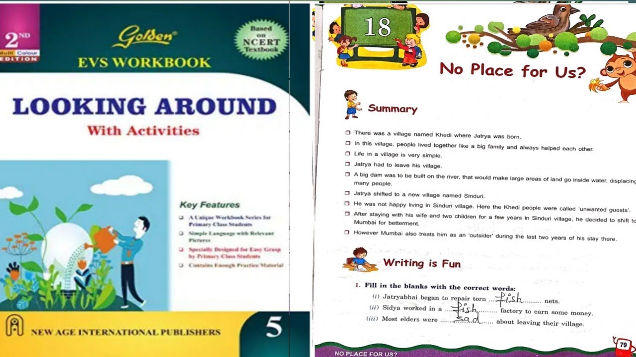 NCERT Class-5 Golden EVS / Workbook Chapter-18 No Place for Us? Solved ...