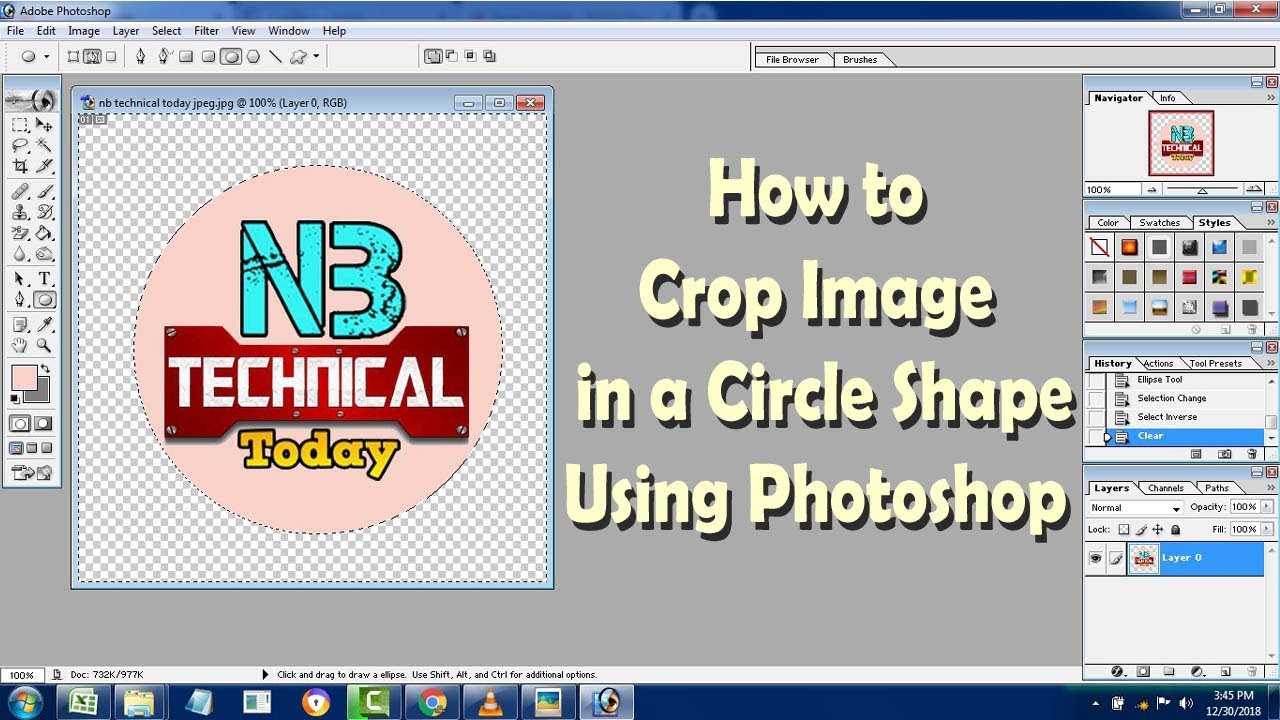 How to Crop Image in a Circle Shape Using Photoshop - YouTube