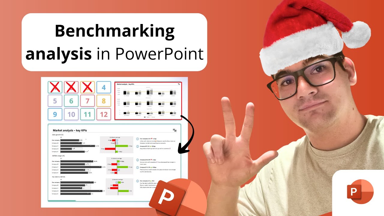 How to Present Benchmarking Analysis in PowerPoint | 12 days of report makeover 2023 (Day 3 ...