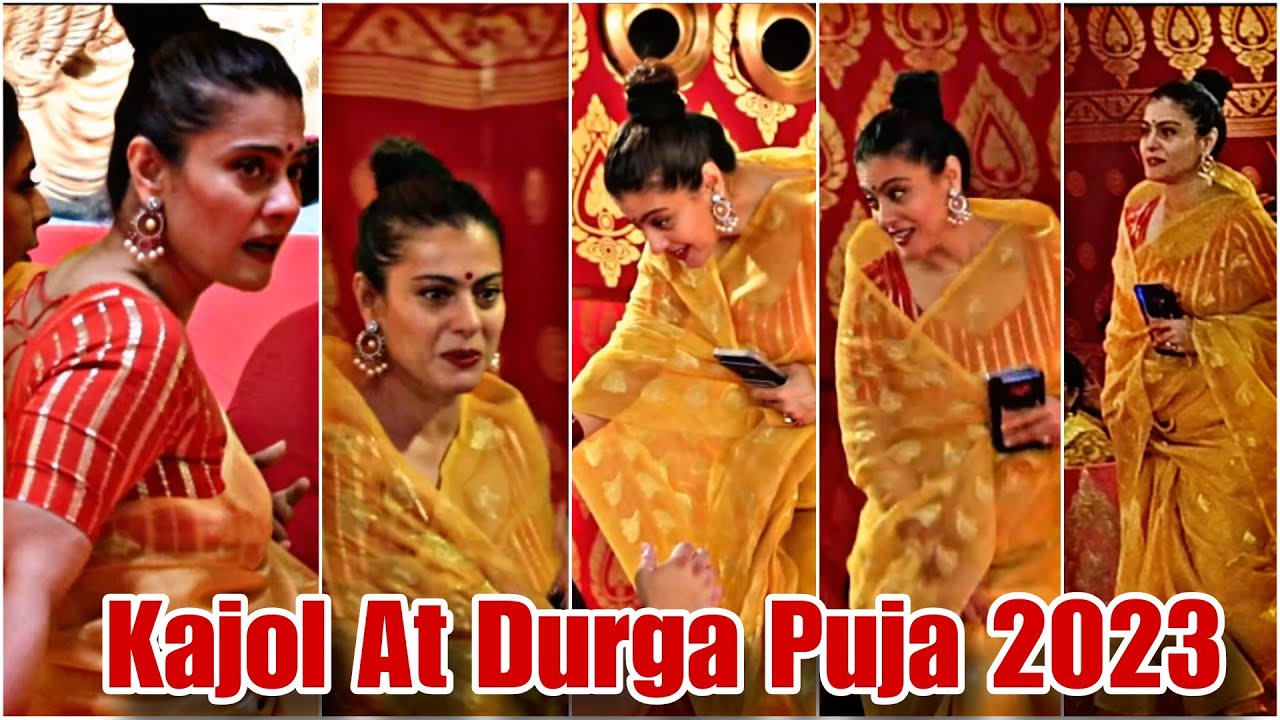 Expression Queen Kajol Devgan Arrives In Yellow Saaree At Mumbai's ...