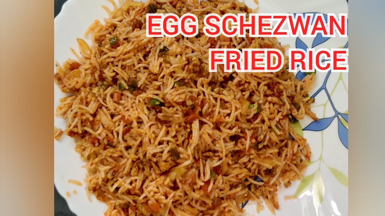 EGG SCHEZWAN FRIED RICE WITH SCHEZWAN SAUCE PREPARATION - YouTube