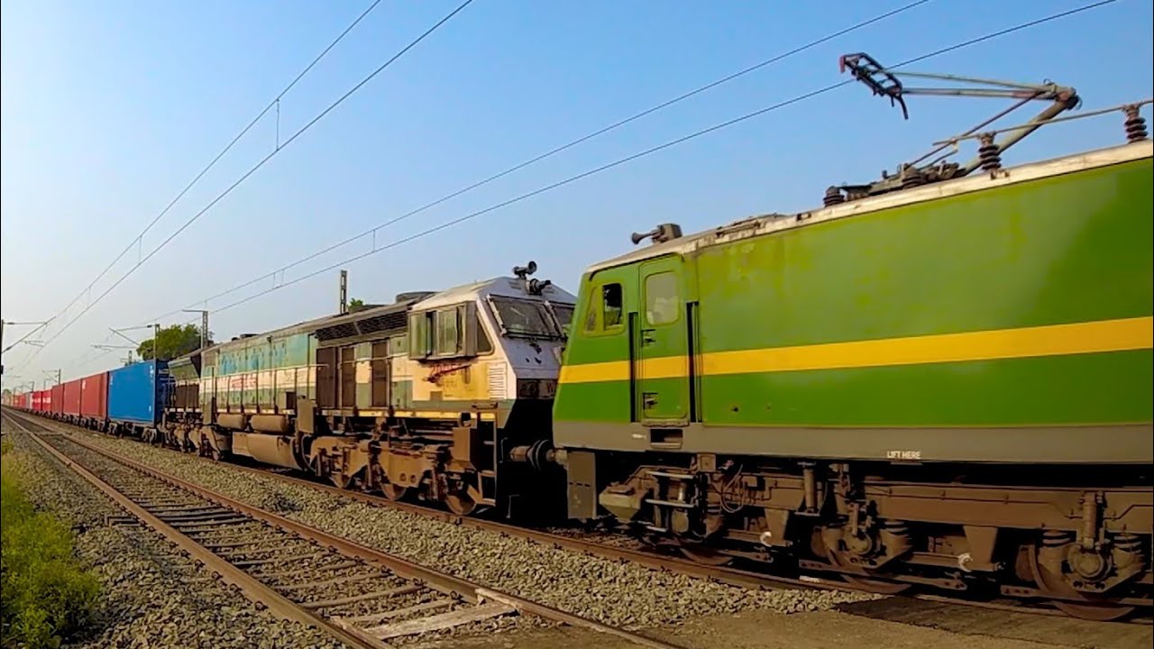 BEST EVER Powerful Twins Combination 💪 WAG 9 with EMD GT46PAC 🔥😱one ...