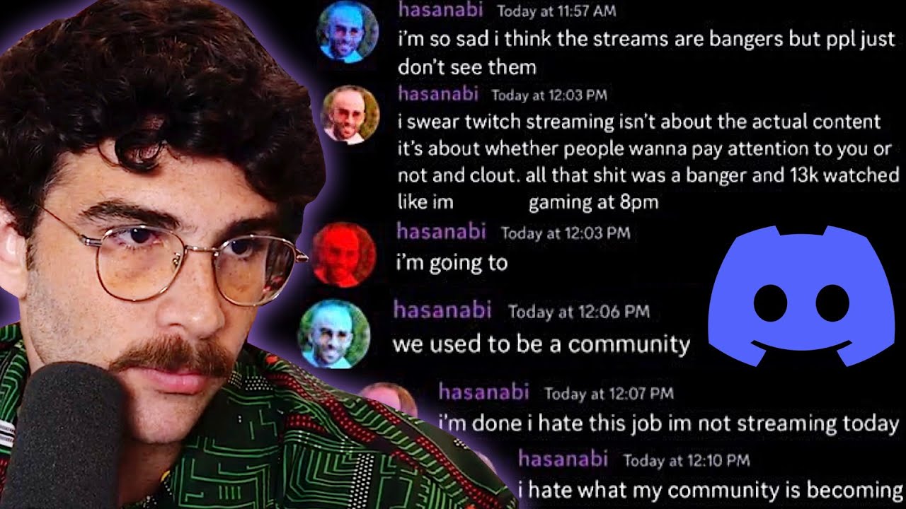 Hasan Addresses His Discord Messages Clipped Out Of Context | HasanAbi ...