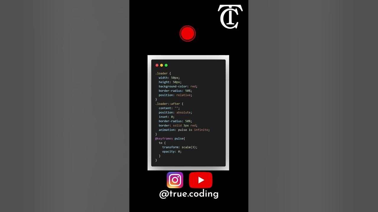 Pulse Animation Using Css Ding Html Coding Css Learning Learncoding