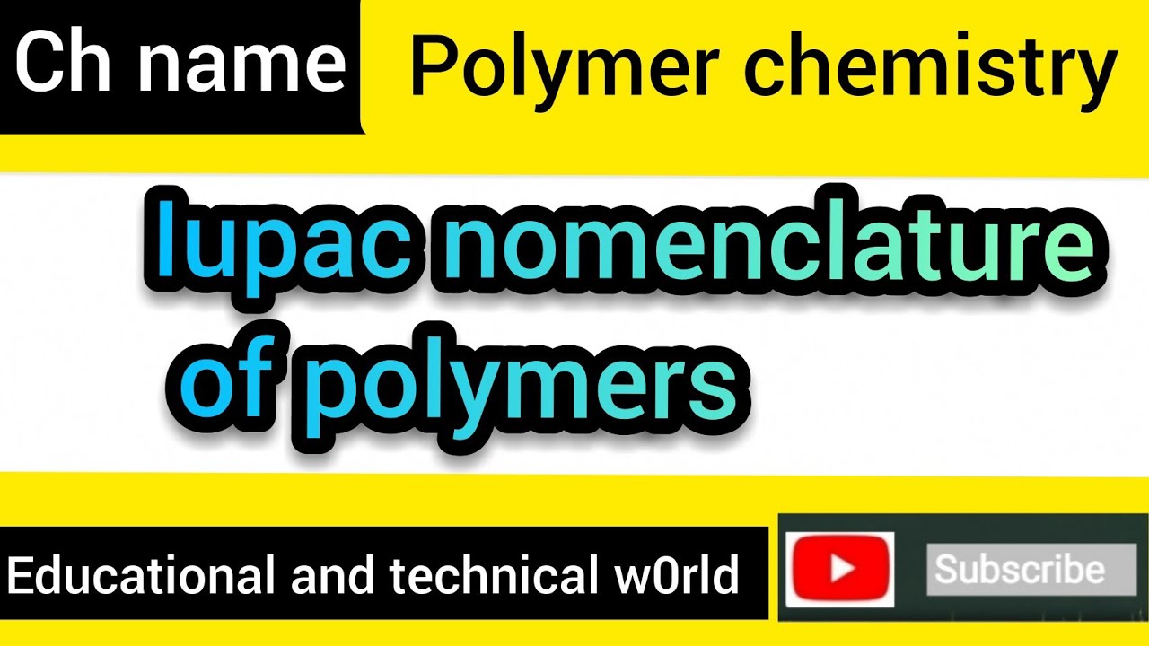 Iupac nomenclature of polymers ||Rules for iupac naming #Educational ...