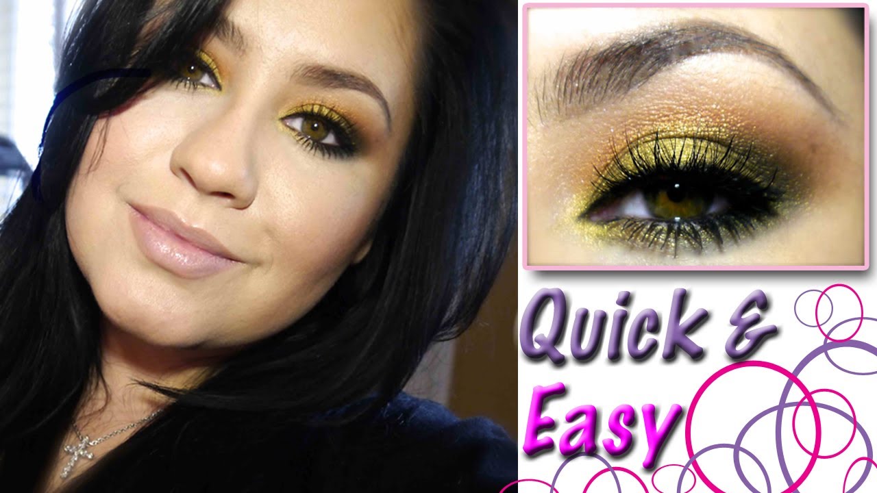 Quick & Easy Gold Copper Makeup Look - YouTube