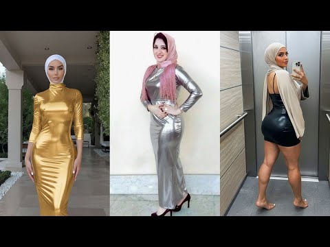 Hijab Girls Beautiful Faux Leather Outfits Ideas stylish outfit ideas 
