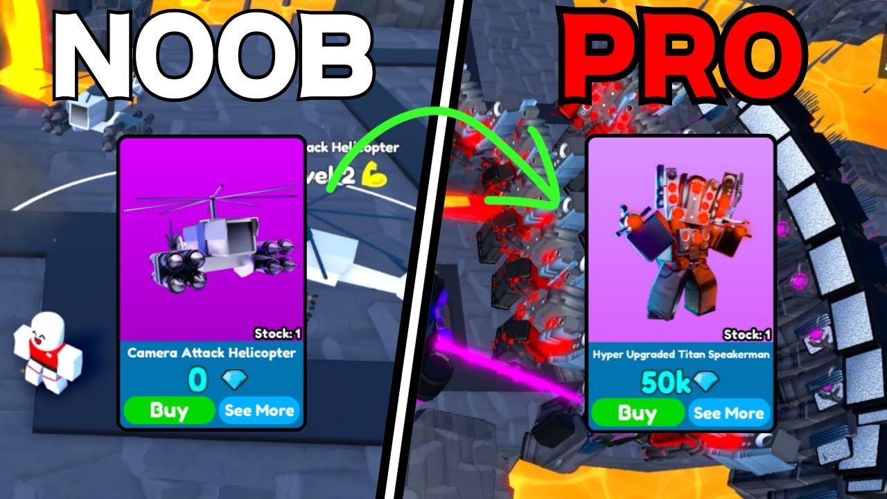 NOOB to PRO in ENDLESS Toilet Tower Defense HYPER UPGRADED TITAN ...