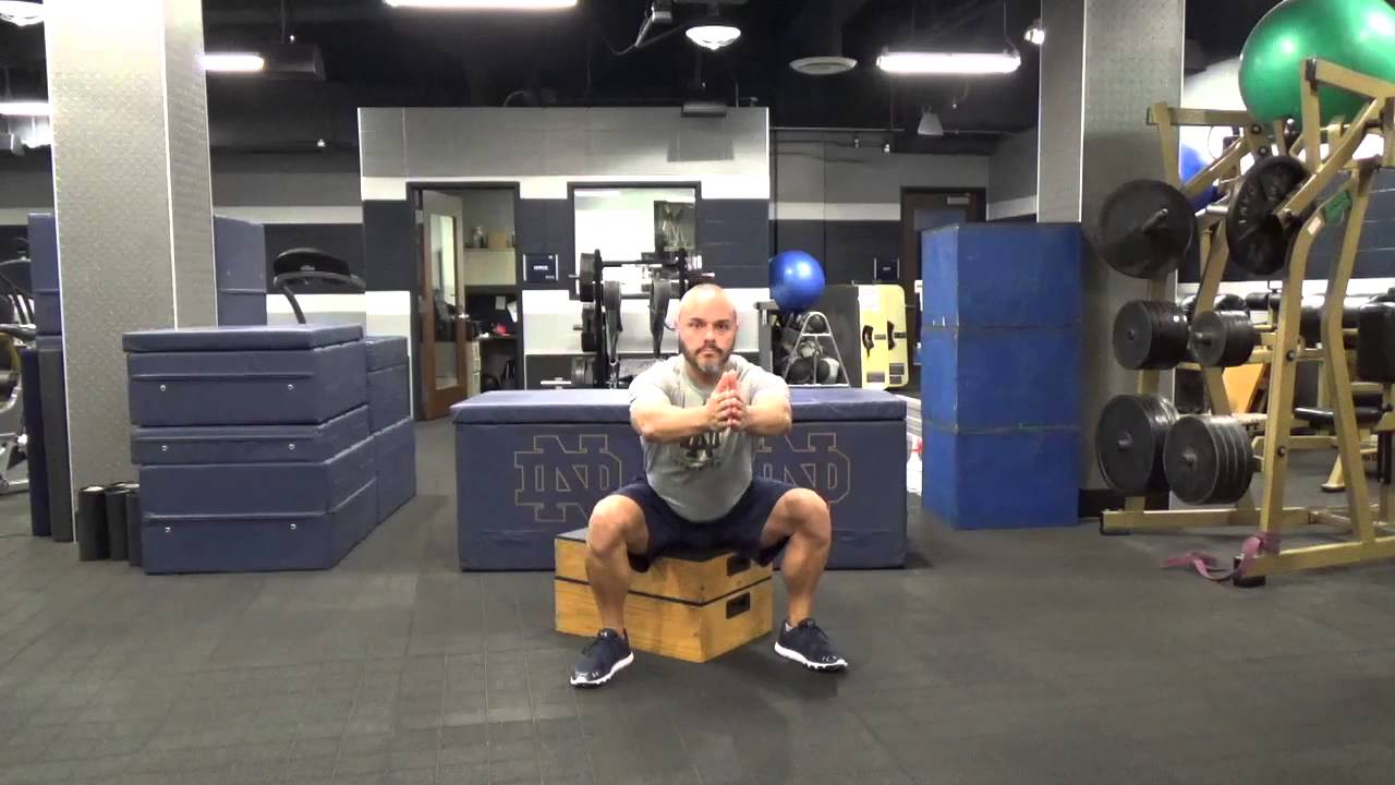 Box Squat Body Weight - YouTube
